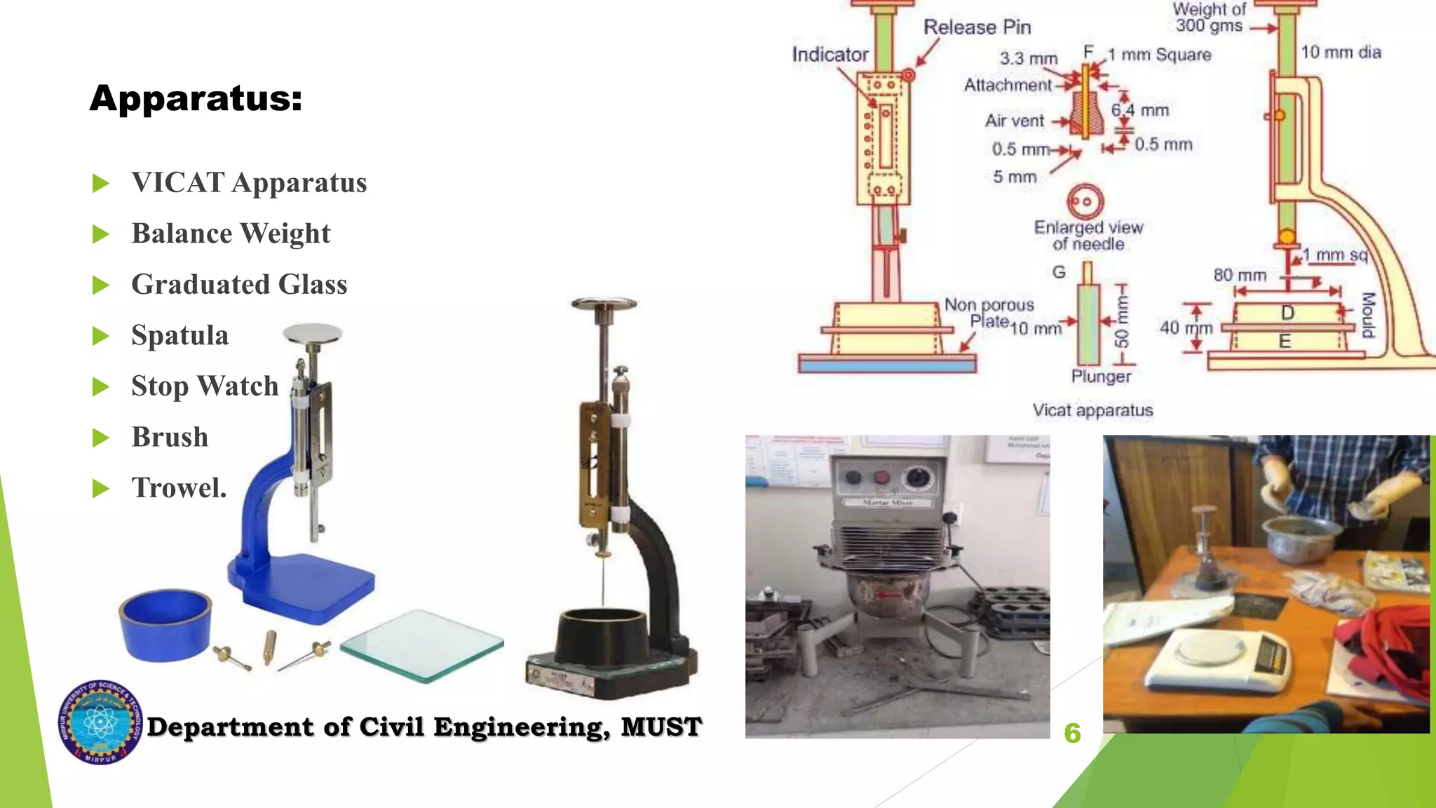 Consistency test,Initial & Final setting time of Hydraulic Cement ...
