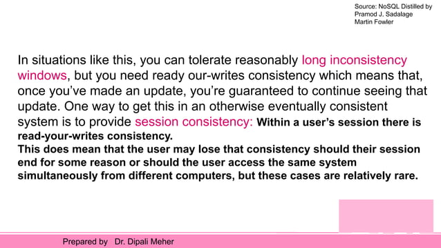 Consistency in NoSQL | PPTX