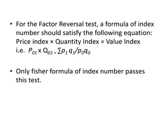Consistency of index no | PPTX