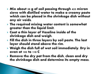 Consistency of soils | PPTX