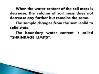 Consistency of soils | PPTX
