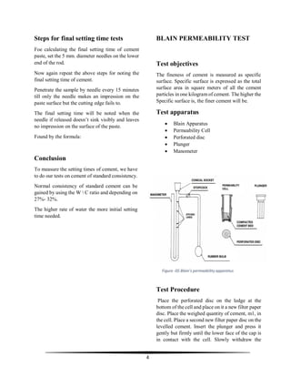 Normal Consistency and Sitting times of cement paste | PDF
