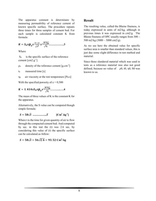 Normal Consistency and Sitting times of cement paste | PDF