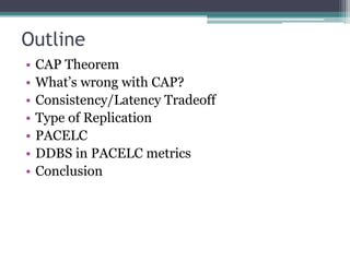 Consistency Tradeoffs in Modern Distributed Database System Design | PDF