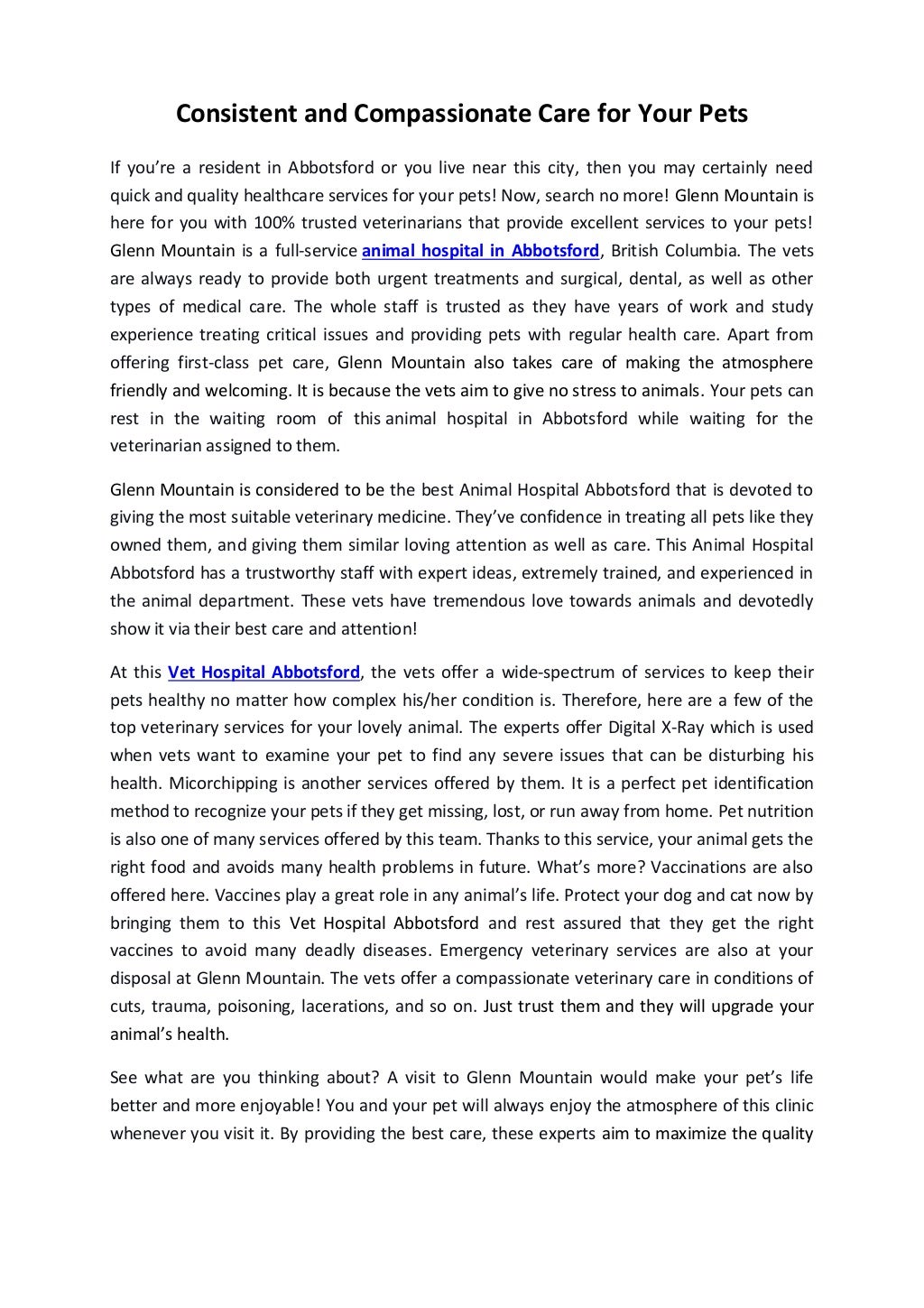 Consistent and compassionate care for your pets