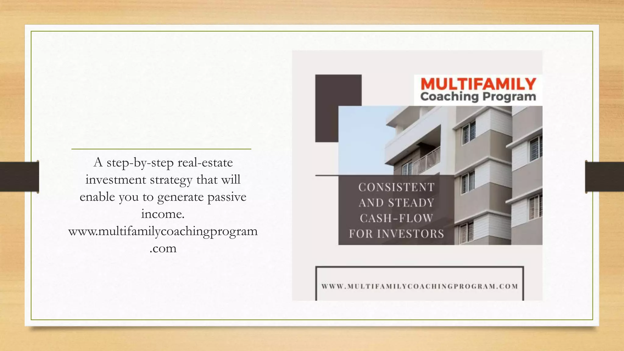 Consistent and steady cash flow for investors | PPT
