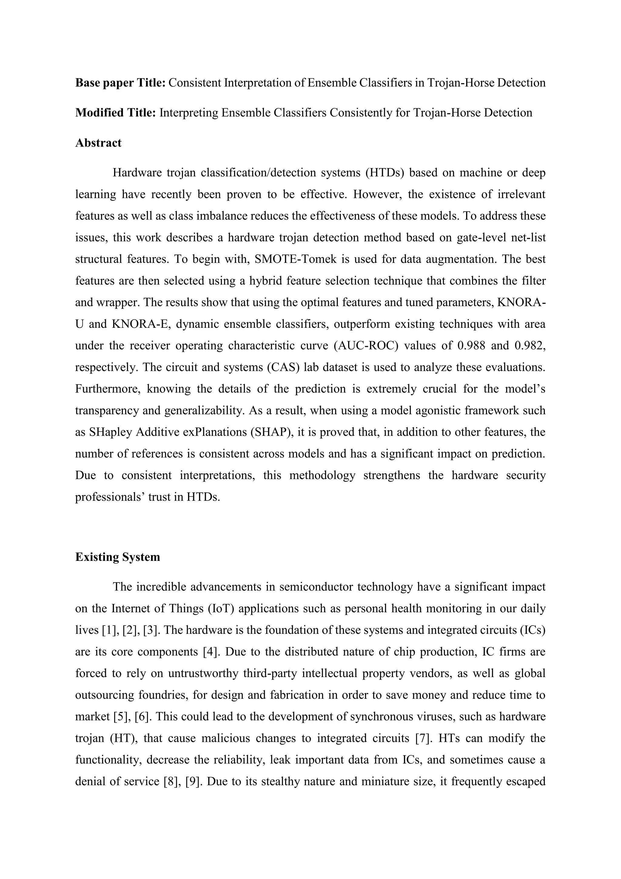 Consistent Interpretation of Ensemble Classifiers in Trojan-Horse Detection.docx | Information ...