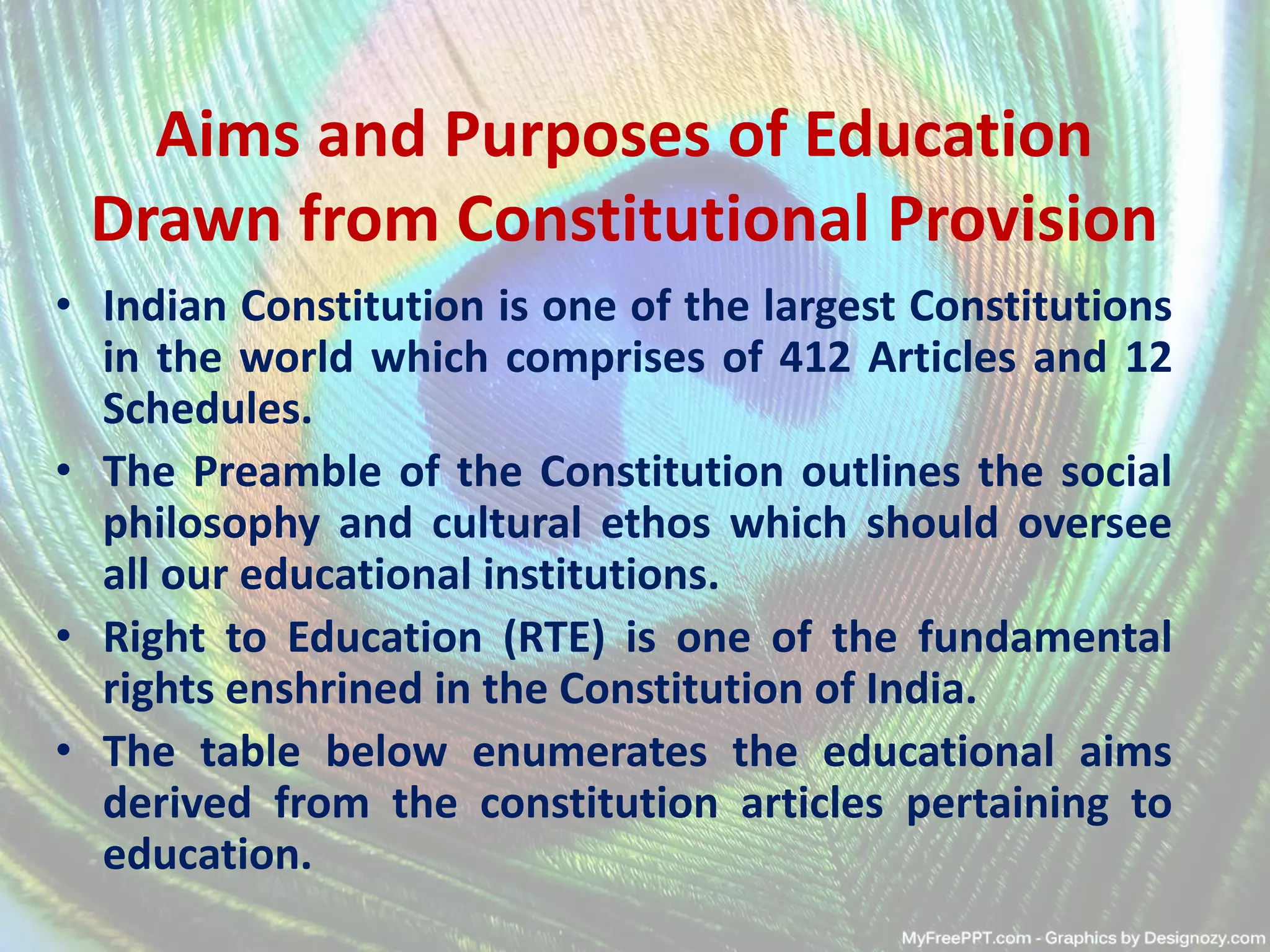 The Constitutional provision of education and social justice | PDF