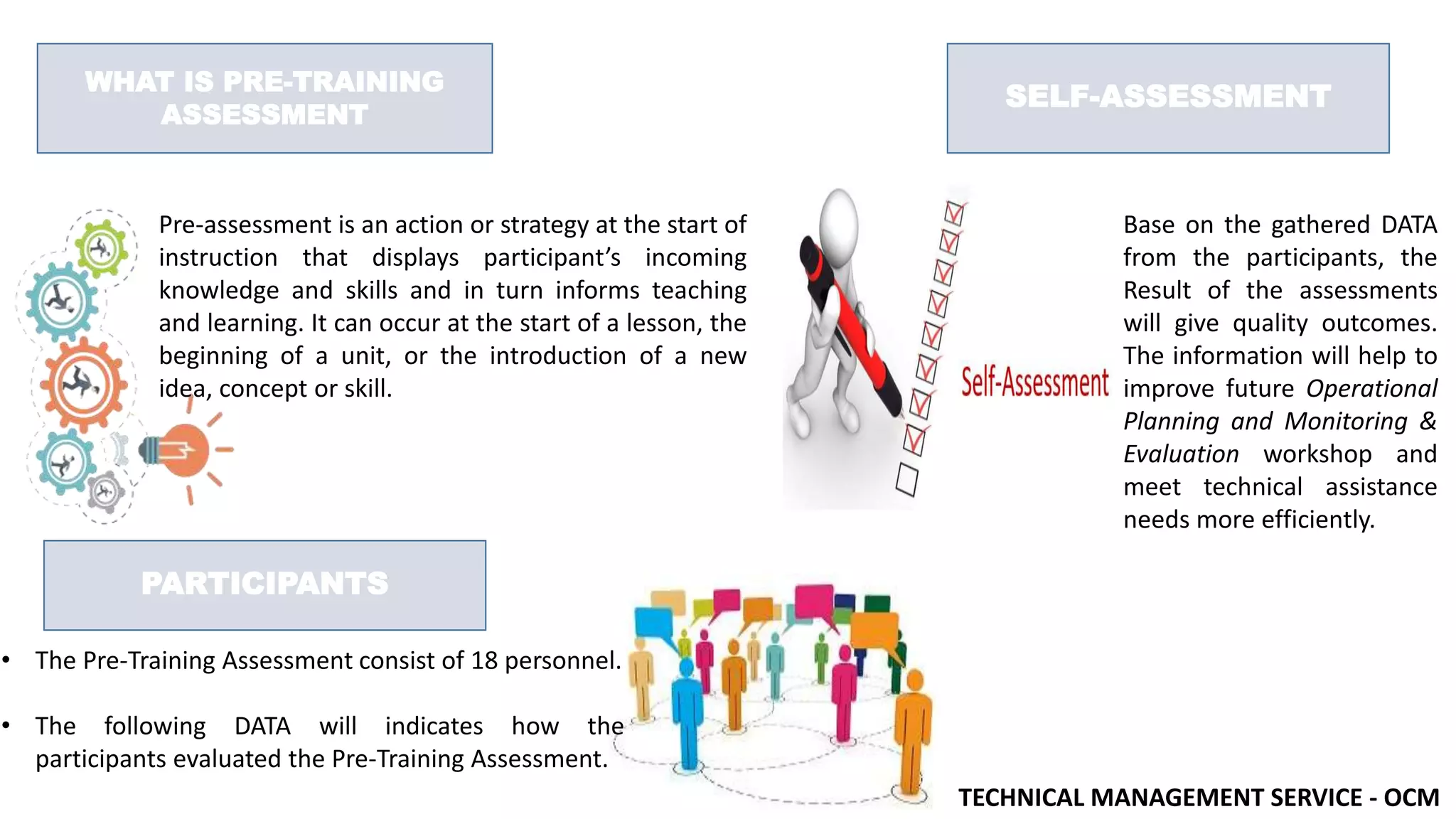 Conso pre-training-assessment | PPTX