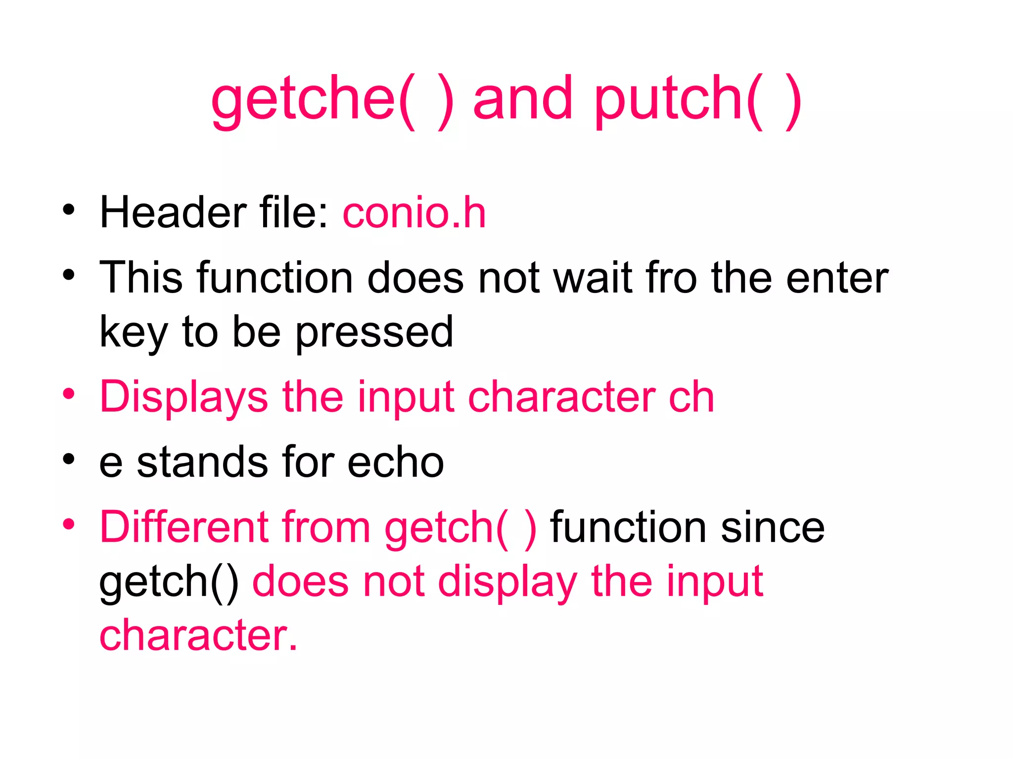 Console Io Operations | PPT | Programming Languages | Computing