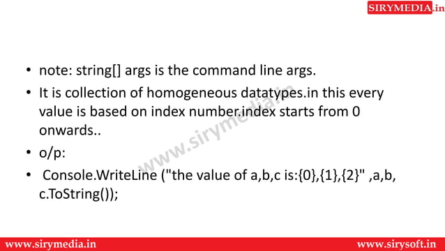 Console applications IN C# | PPTX | Programming Languages | Computing