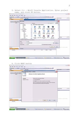 Console Application Using Visual C/C++ | PDF | Computing | Technology & Computing