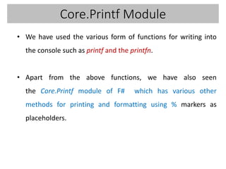 F# Console class | PPT