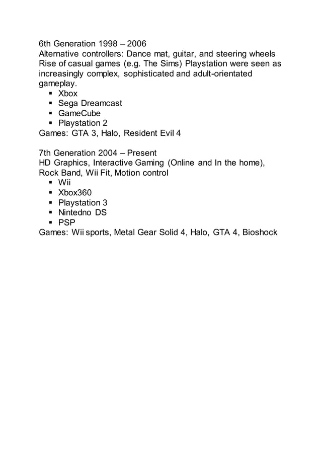 Console generations | PDF