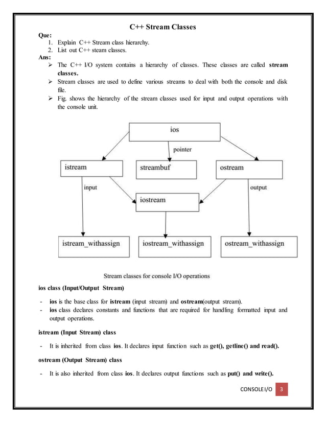 Console i/o for c++ | DOCX | Programming Languages | Computing