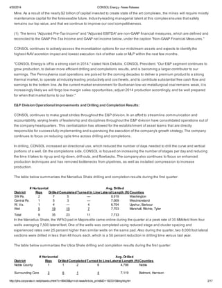 CONSOL Energy 1Q14 Operations and Financial Update | PDF