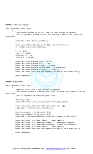 Console programms | PDF | Programming Languages | Computing