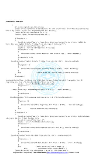 Console programms | PDF | Programming Languages | Computing