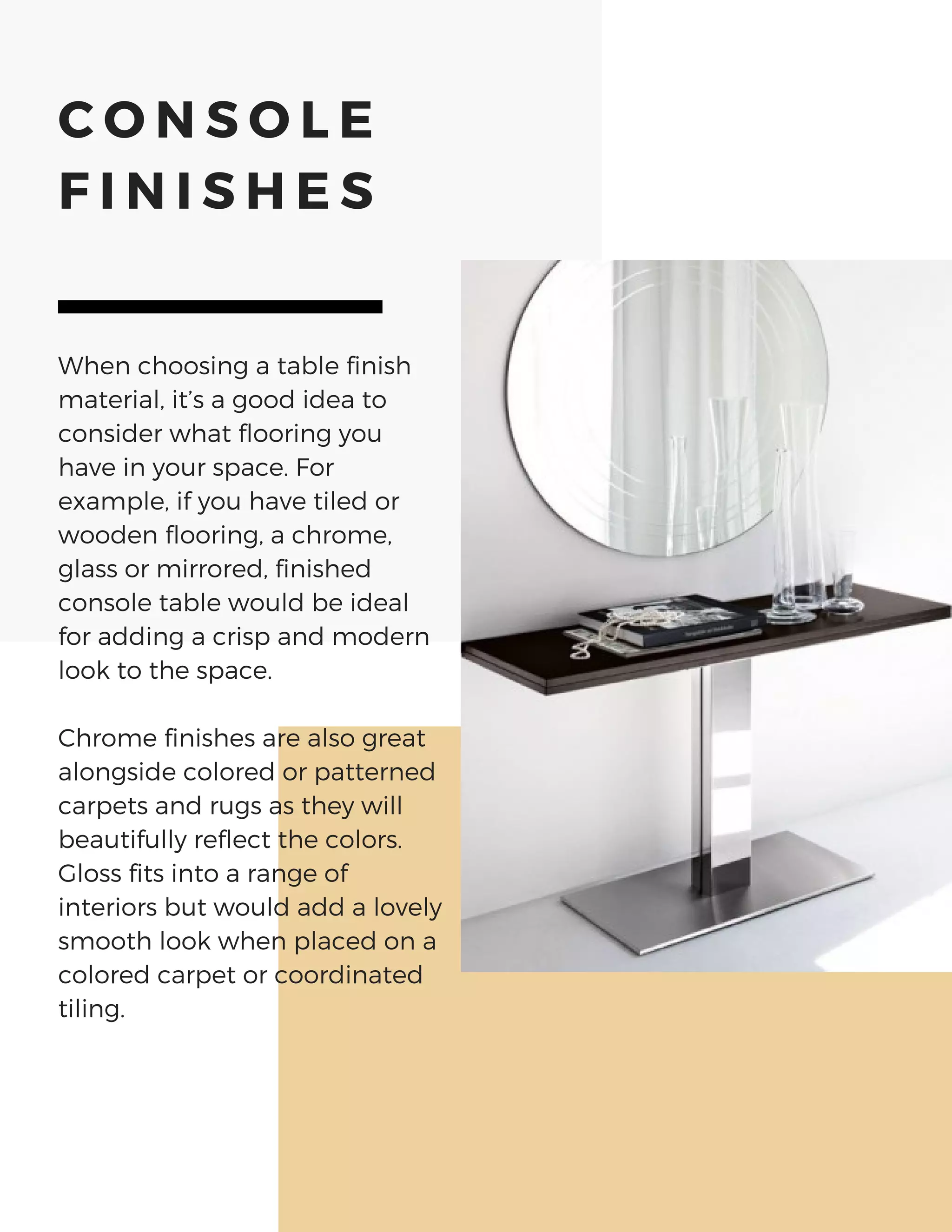 Console table buying guide styling & sizing tips | PDF | Woodworking ...