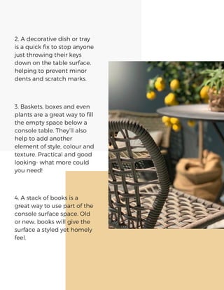 Console table buying guide styling & sizing tips | PDF | Woodworking ...