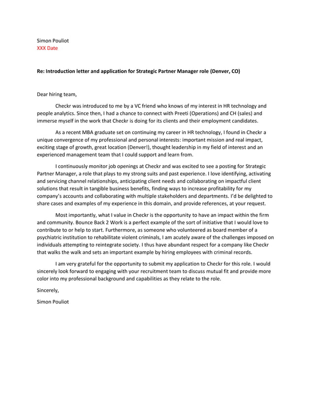 Personalized cover letter examples for job seekers | PDF