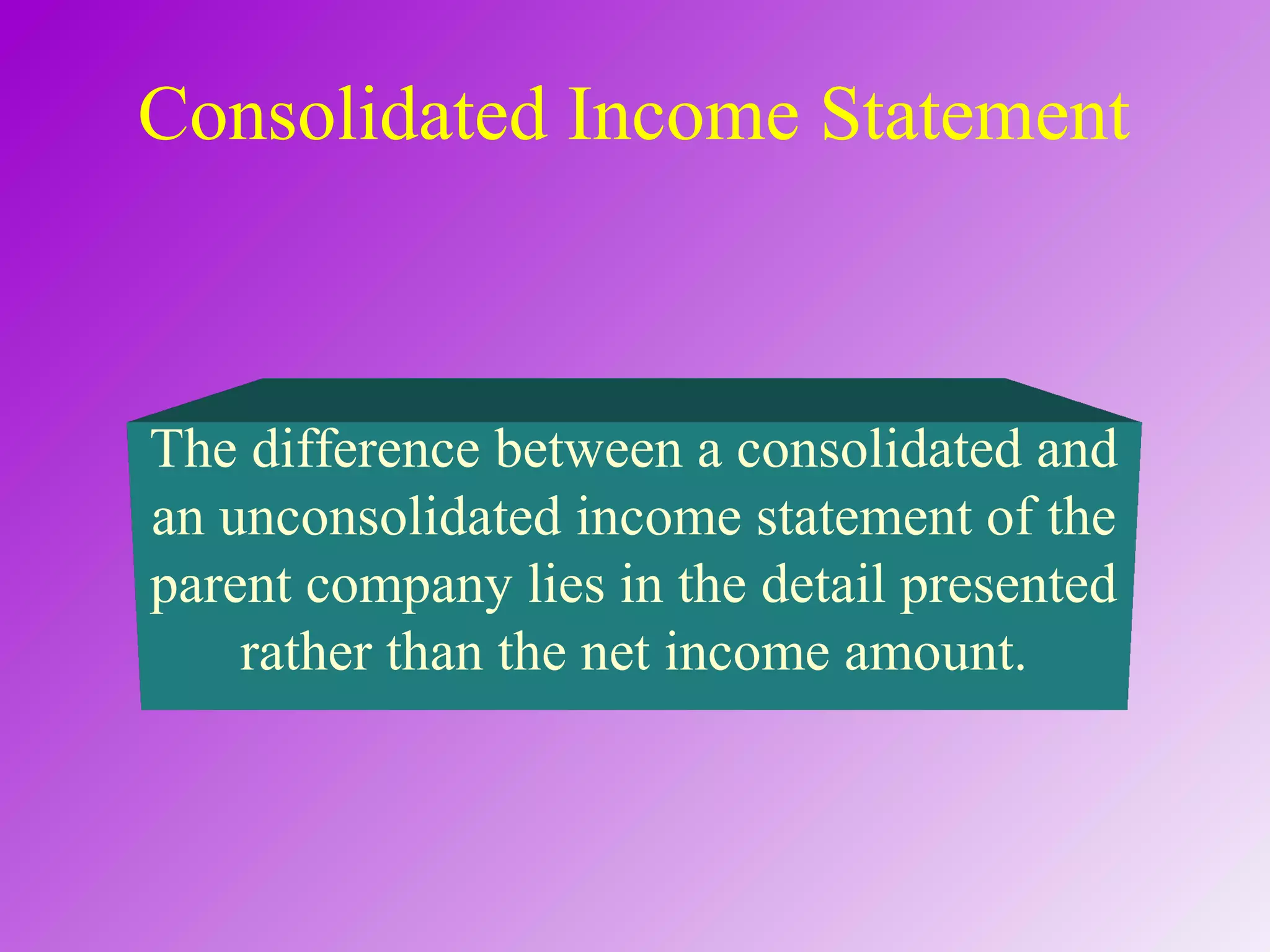 Consolidated financial statement | PPT