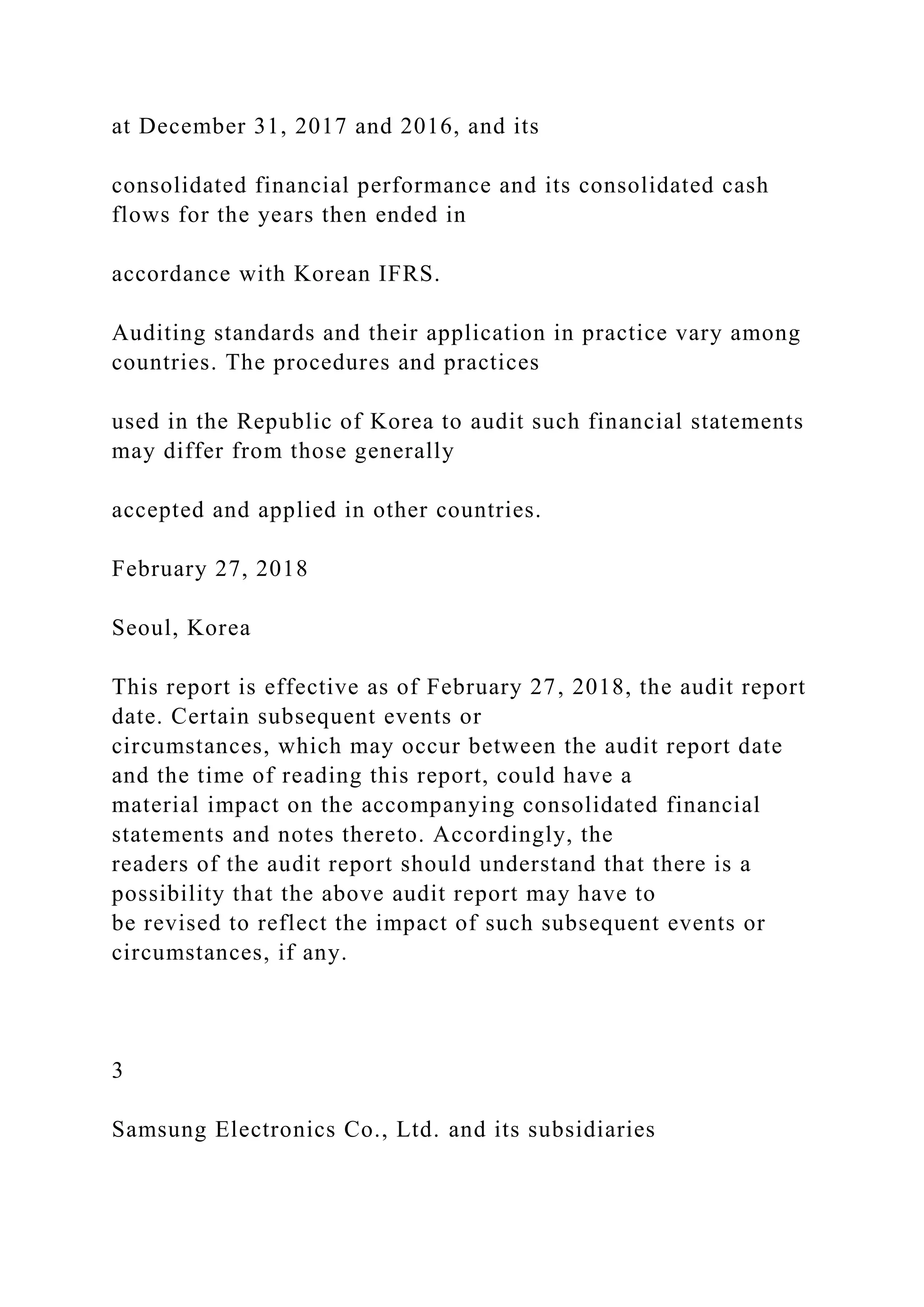 CONSOLIDATED FINANCIAL STATEMENTS OFSAMSUNG ELECTRONICS CO.docx