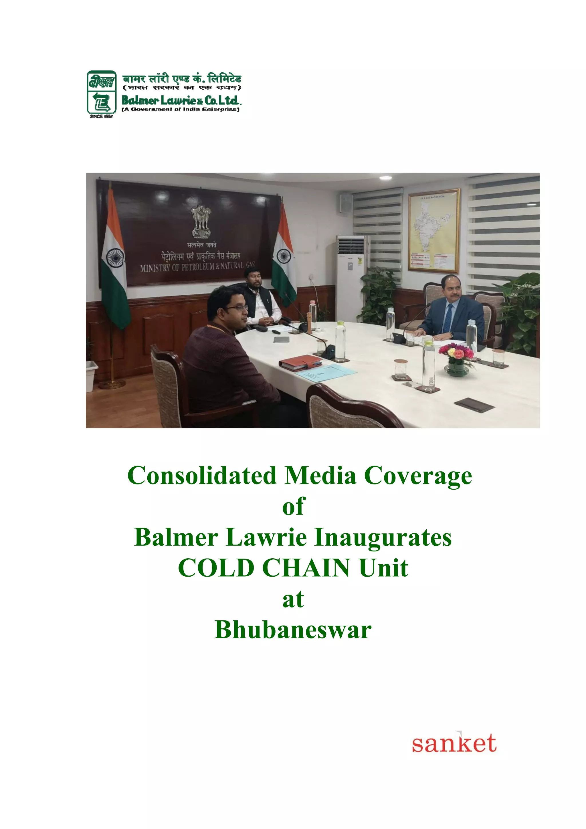 Consolidated Media Coverage on Inauguration of COLD CHAIN Unit by ...