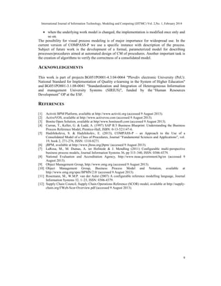 Consolidated model of procedures for workflow management | PDF