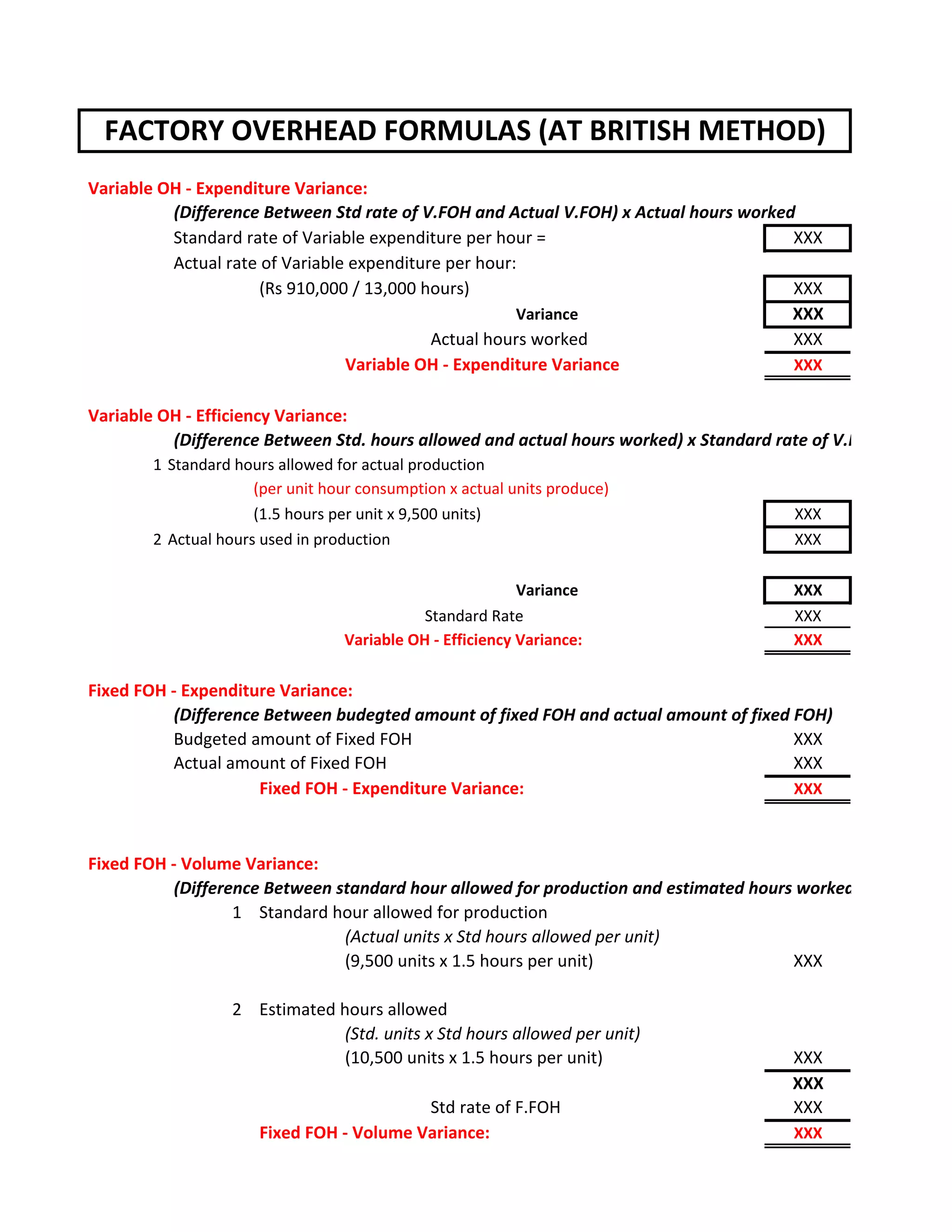 Variance Formulae Pdf