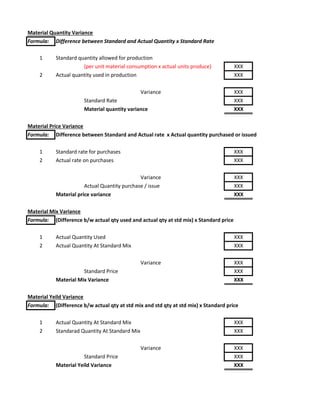 Variance Formulae | PDF