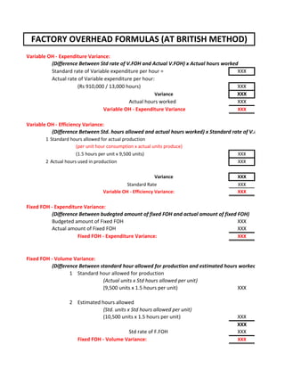 Variance Formulae | PDF