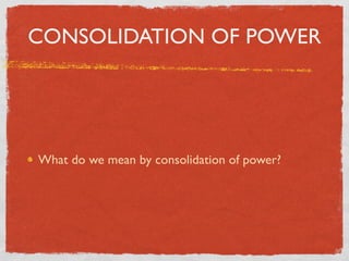 Consolidation | KEY