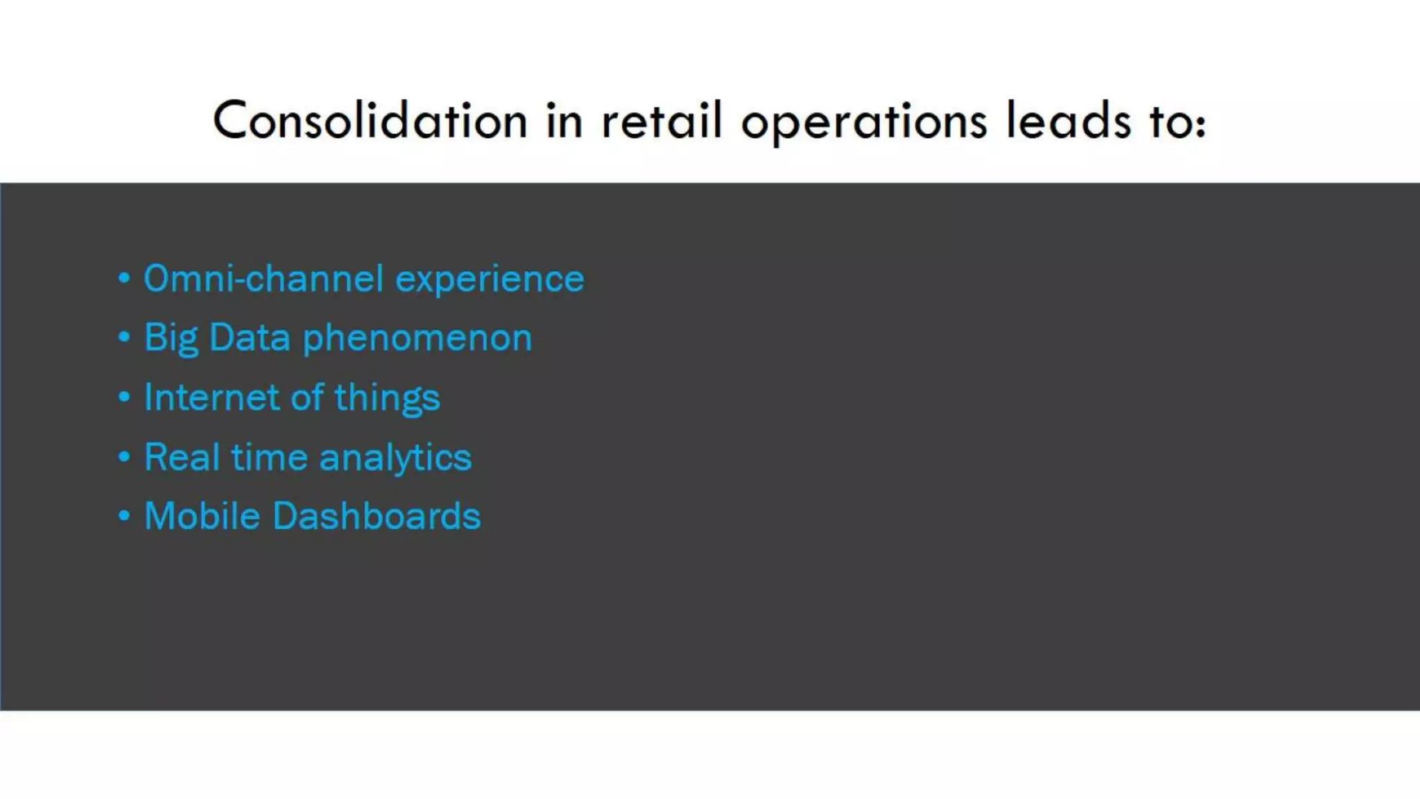 Consolidation of global retail operations | PPT