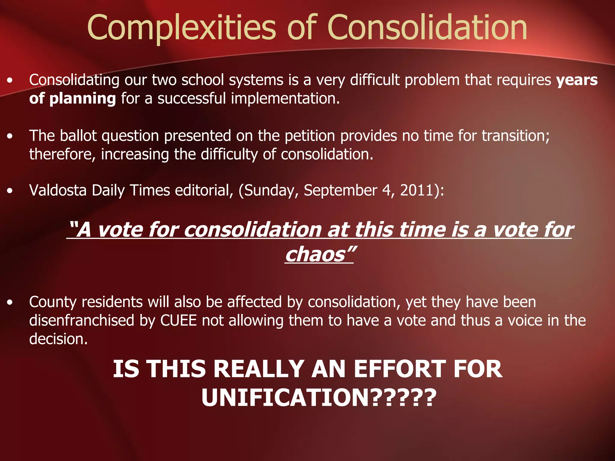 Consolidation ppt | PPT