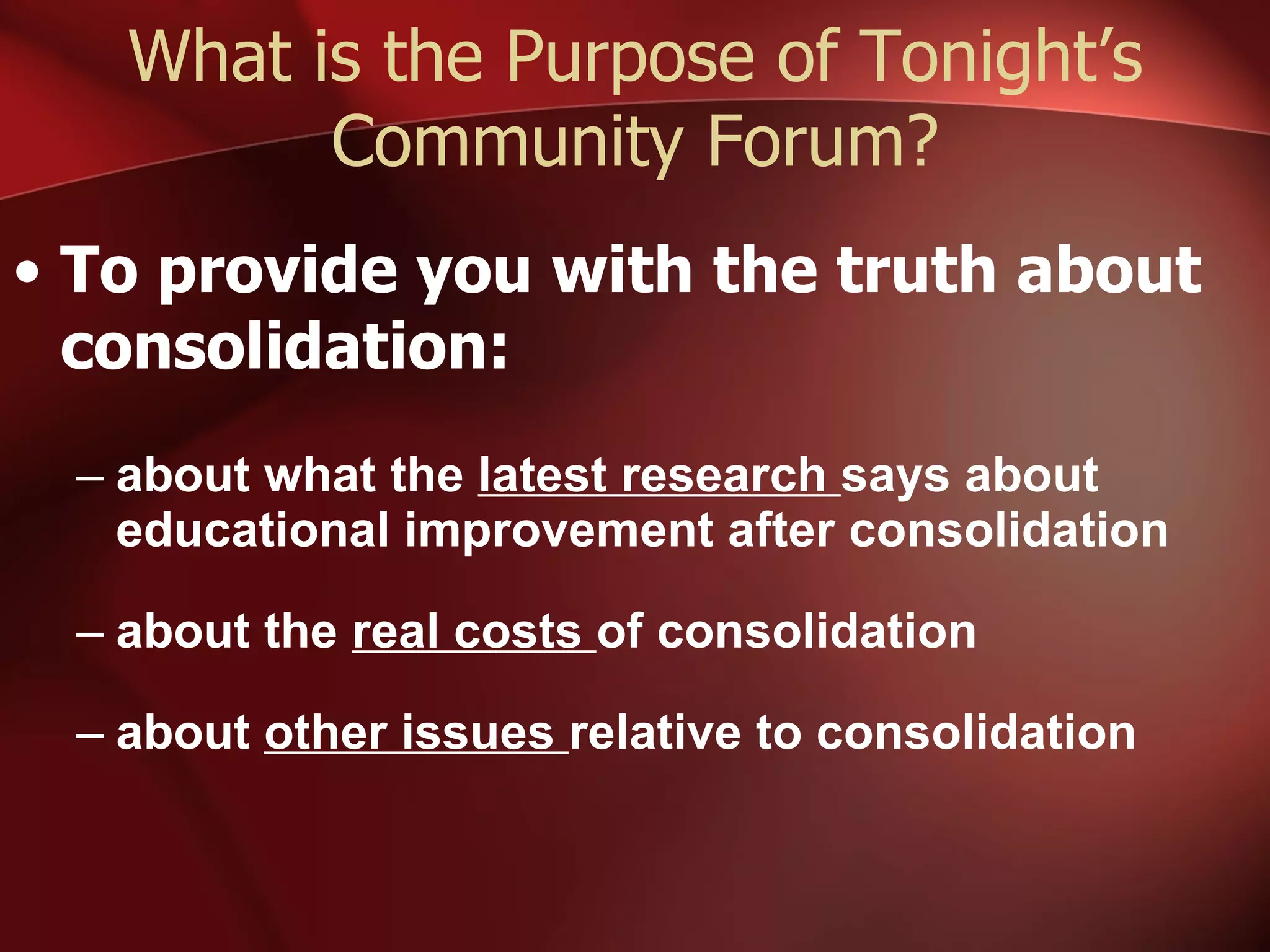 Consolidation ppt | PPT