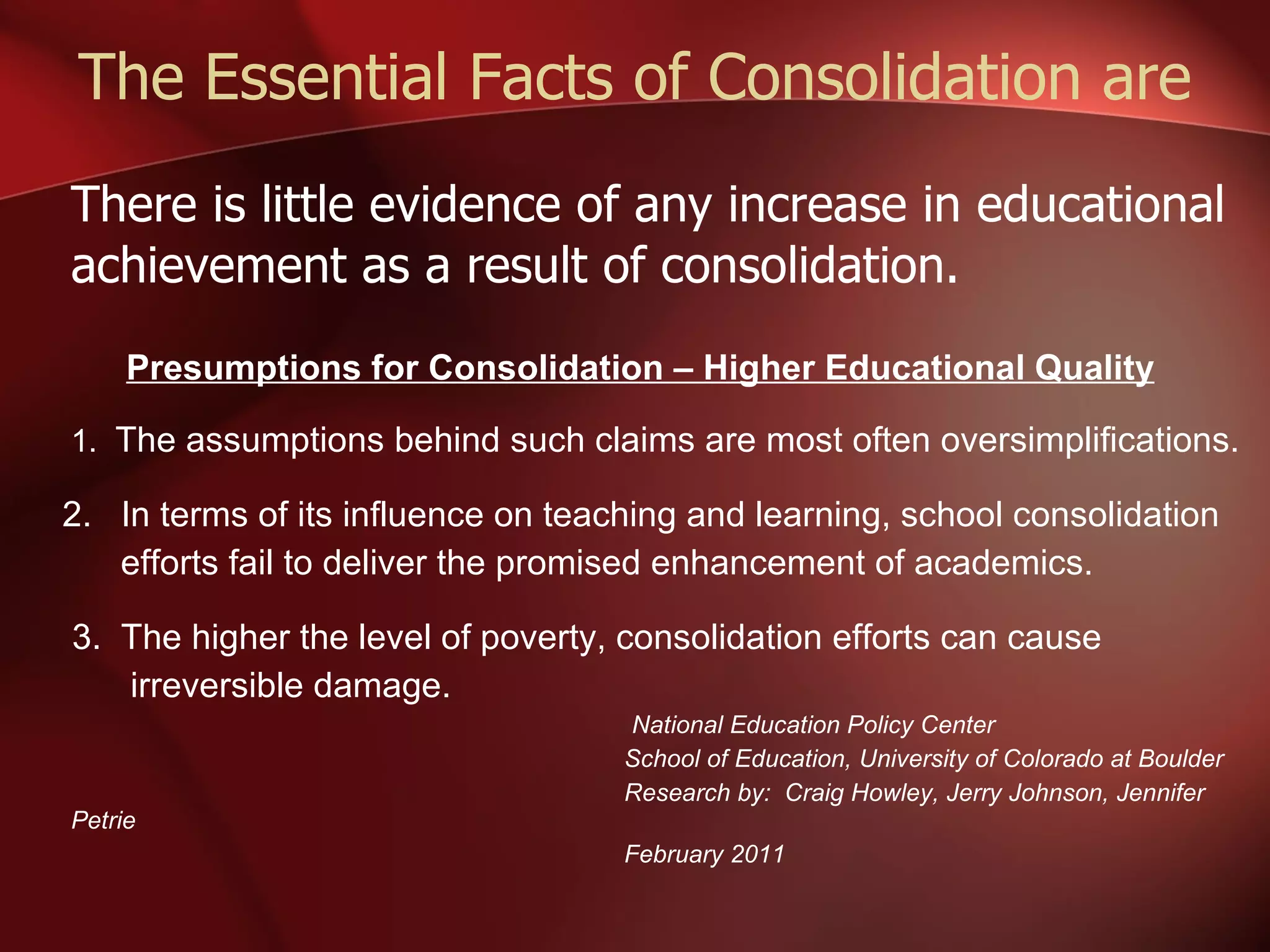 Consolidation ppt | PPT