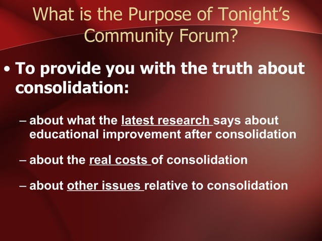 Consolidation ppt | PPT