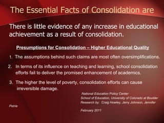 Consolidation ppt | PPT