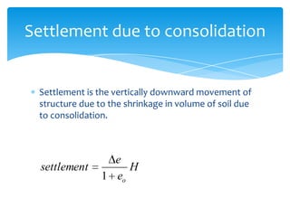 Consolidation settlement | PPTX
