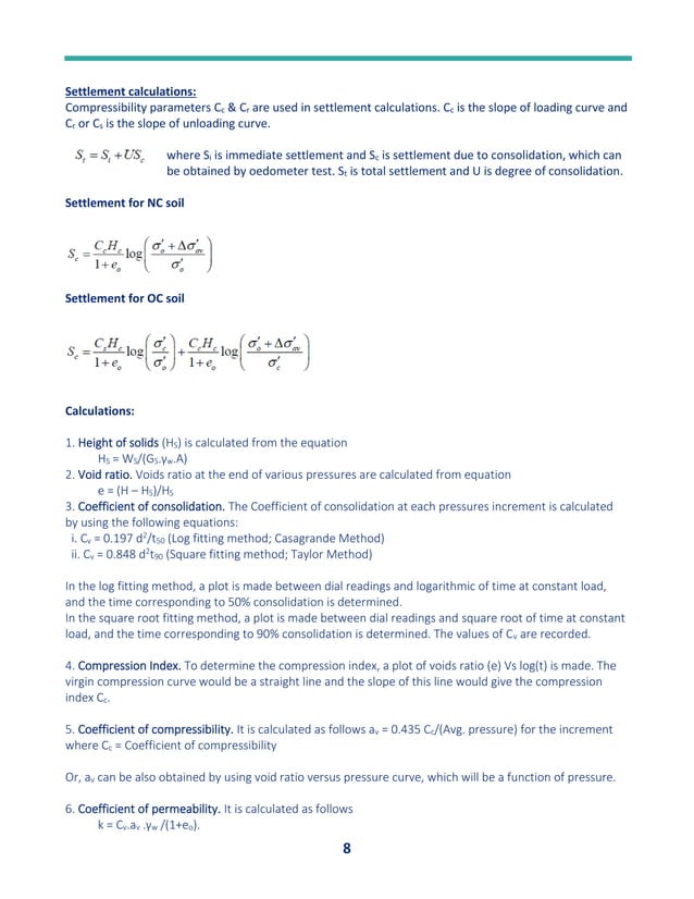 1-D Consolidation Test | PDF | Geology | Science