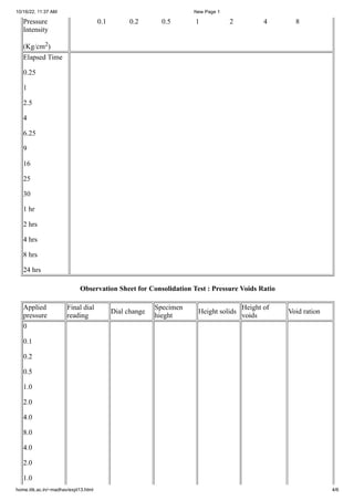 Consolidation test 01.pdf | Geology | Science