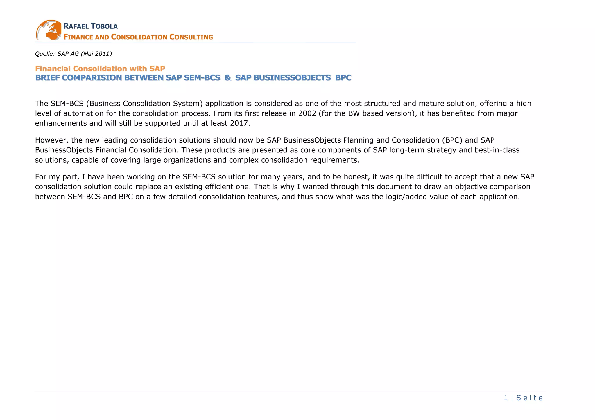 Consolidation with bps and bcs | PDF