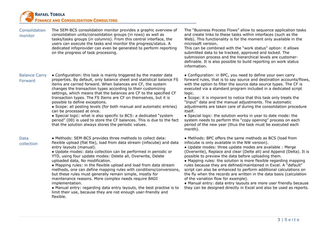 Consolidation with bps and bcs | PDF