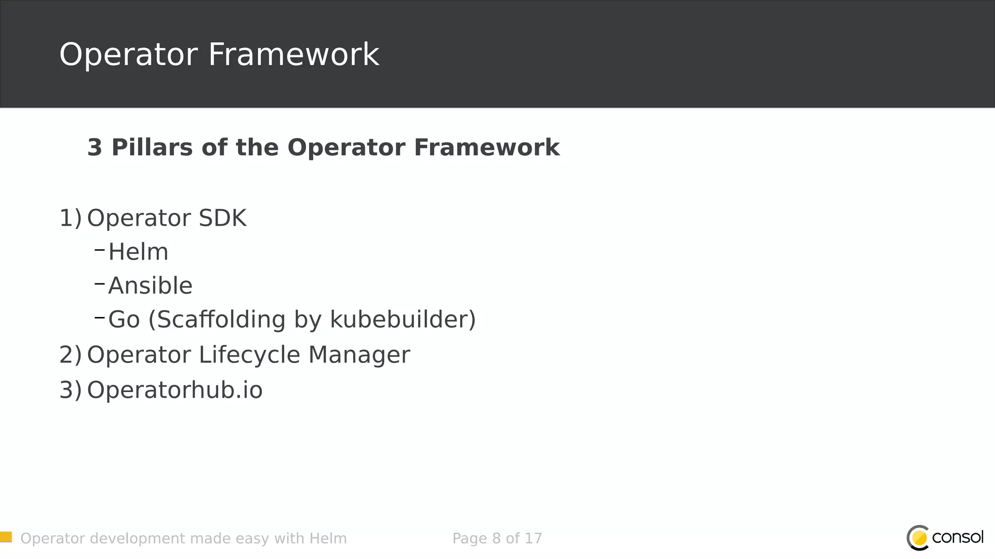 "Operator development made easy with Helm" | PPT