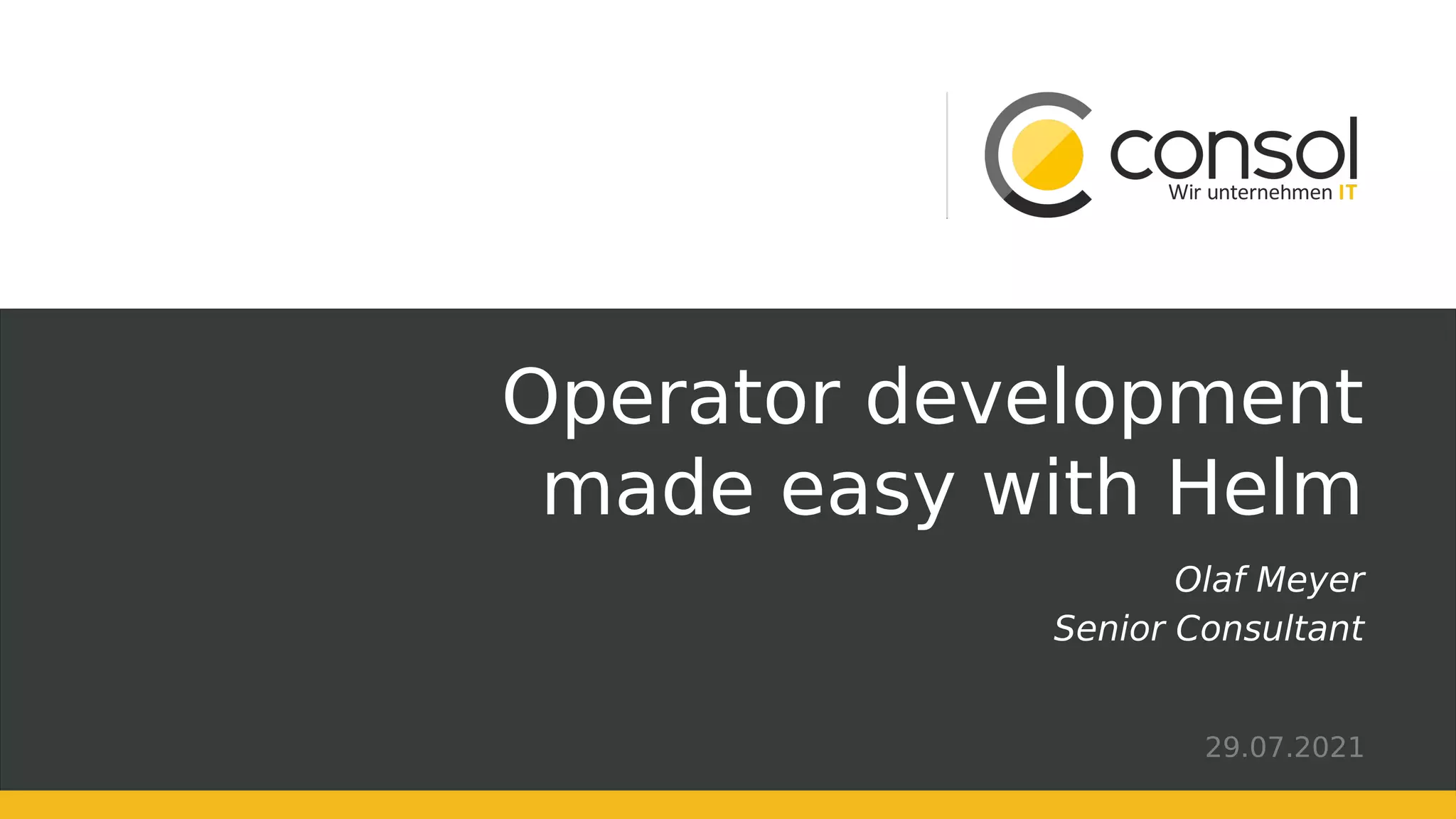 "Operator development made easy with Helm" | PPT