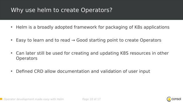 "Operator development made easy with Helm" | PPT