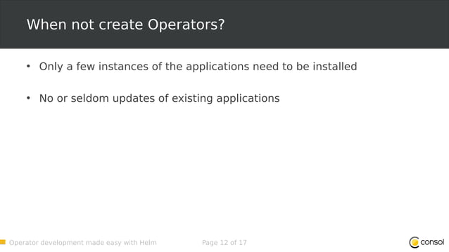 "Operator development made easy with Helm" | PPT