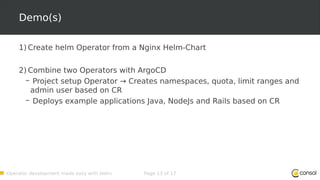 "Operator development made easy with Helm" | PPT