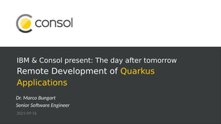 "Remote development of Quarkus applications" | PDF